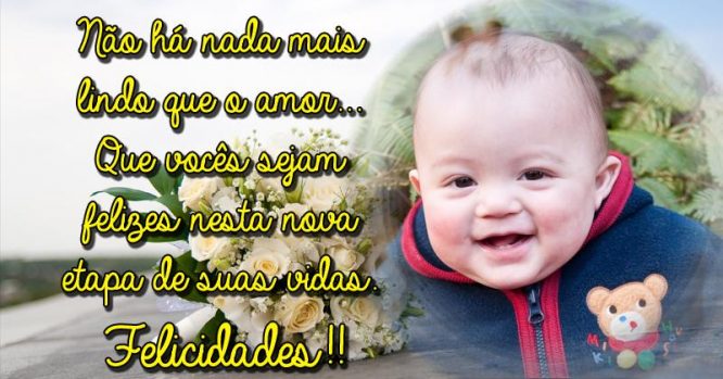 Que vocês sejam felizes nessa nova etapa da vida - Montagem de Fotos